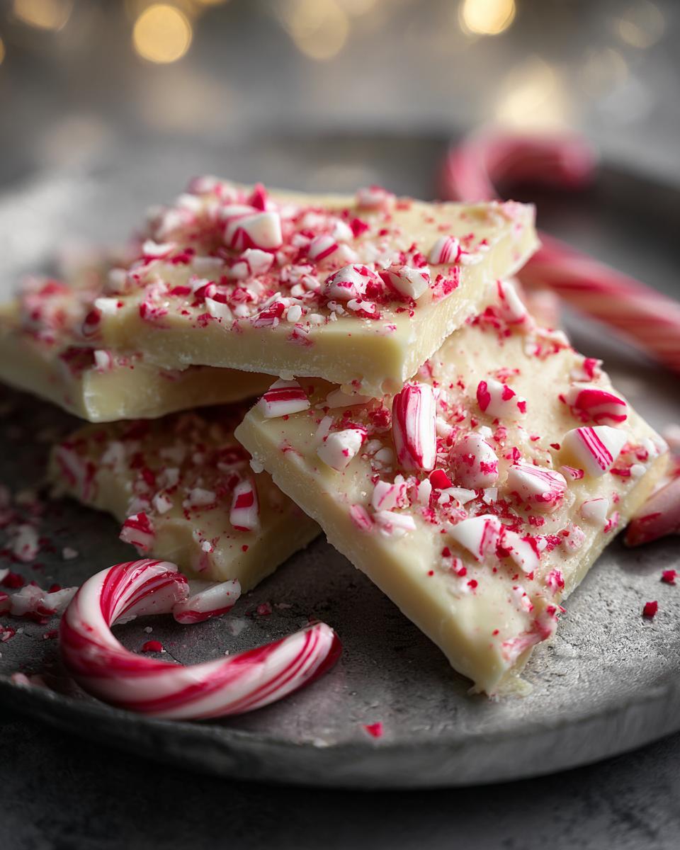Amazing White Chocolate Candy Cane Bark